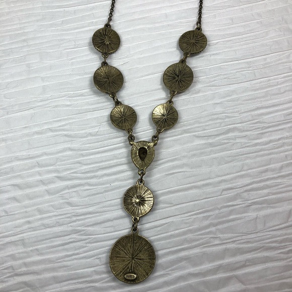 NRT | Jewelry | Vintage Nrtavon Bronze Lariat Necklace Gemstones | Poshmark